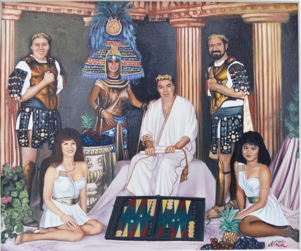 Backgammon in antichitate. Tablou de Nistor Alexandru