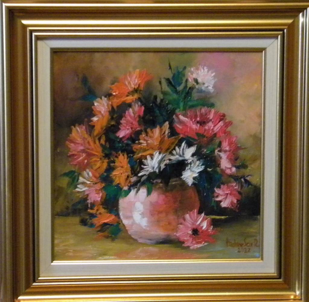 BOL CU FLORI DE TOAMNA. Tablou de Andreescu Razvan