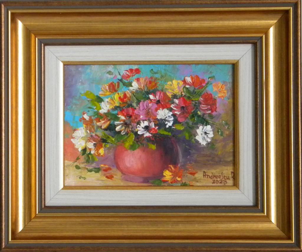 FLORI MULTICOLORE 14. Tablou de Andreescu Razvan