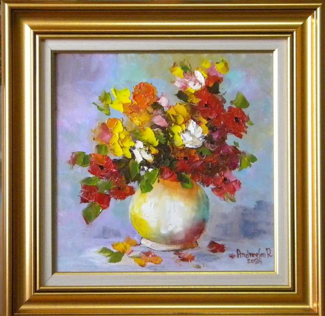 FLORI MULTICOLORE 16. Tablou de Andreescu Razvan