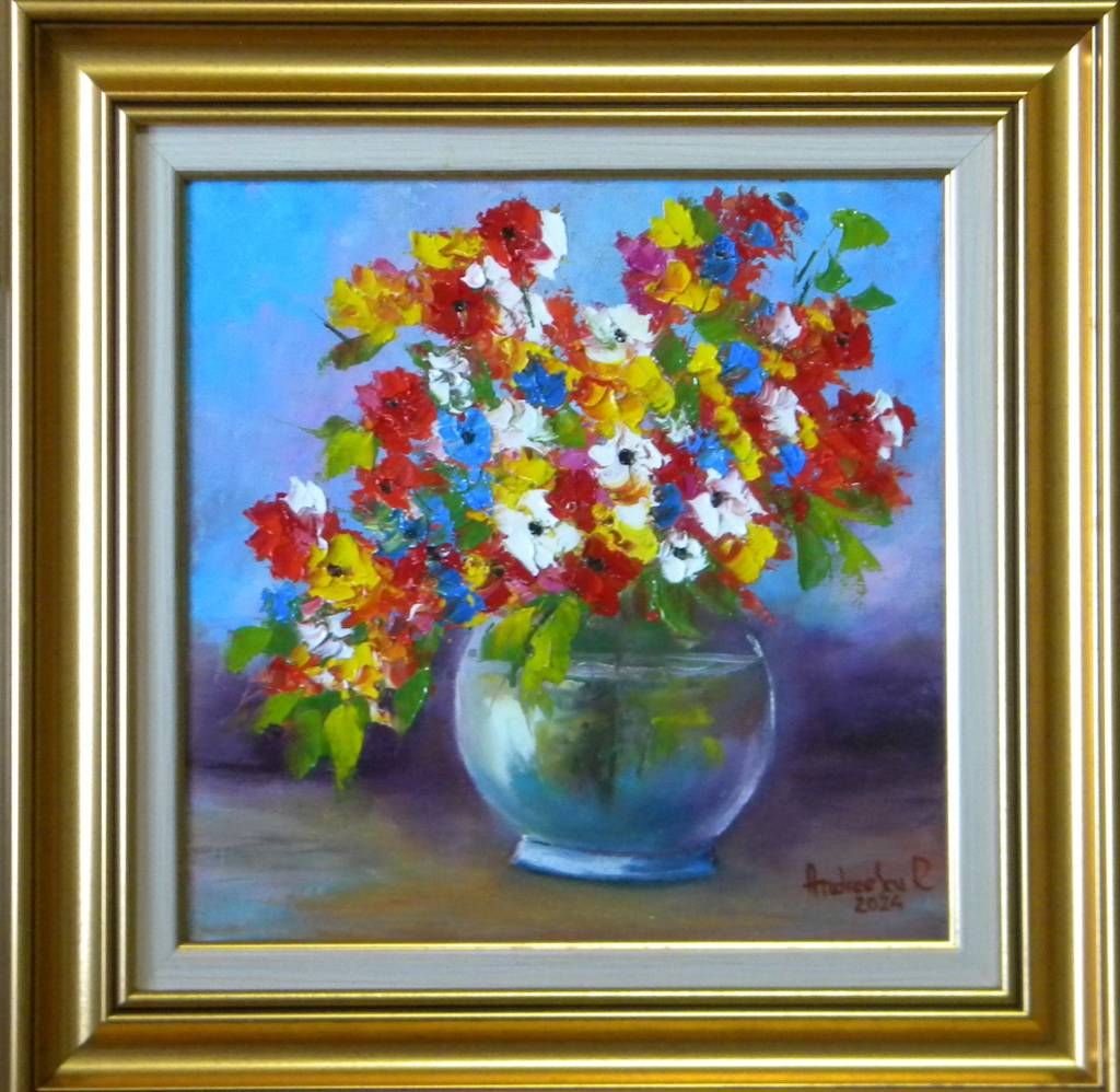 FLORI MULTICOLORE 17. Tablou de Andreescu Razvan