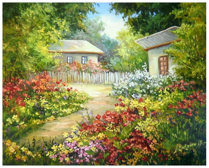 GRADINA MARIEI. Tablou de Anca Bulgaru