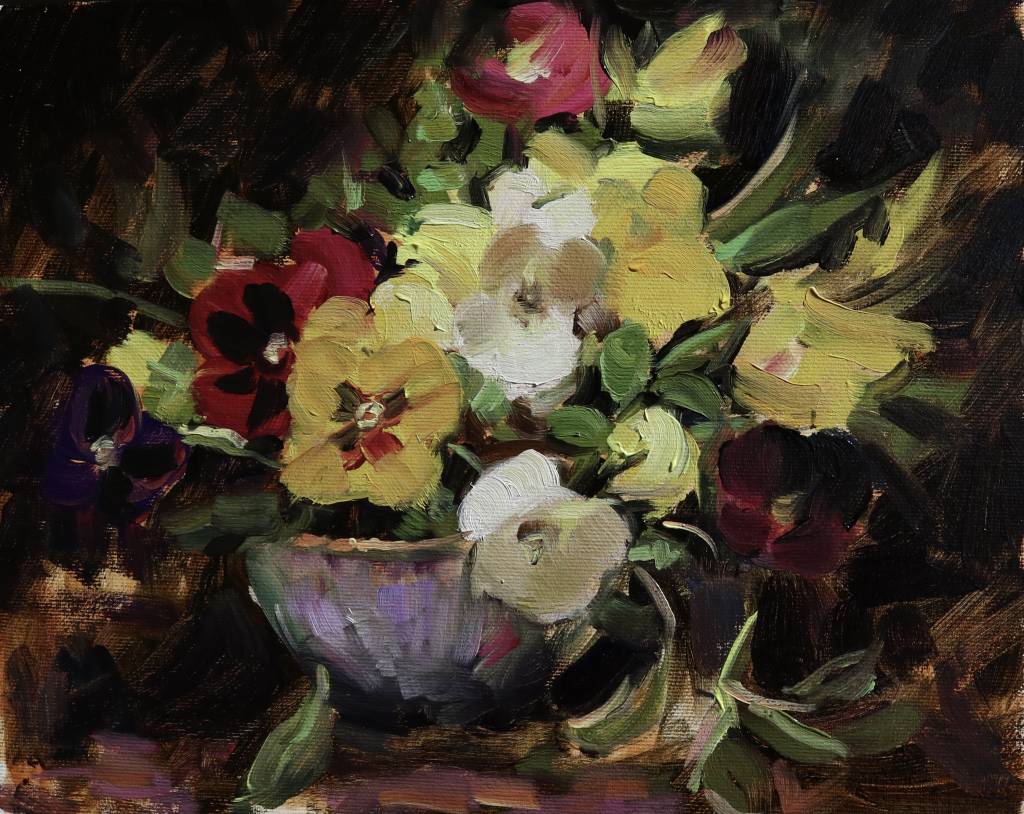 Panselute. Tablou de Balint Bogdan