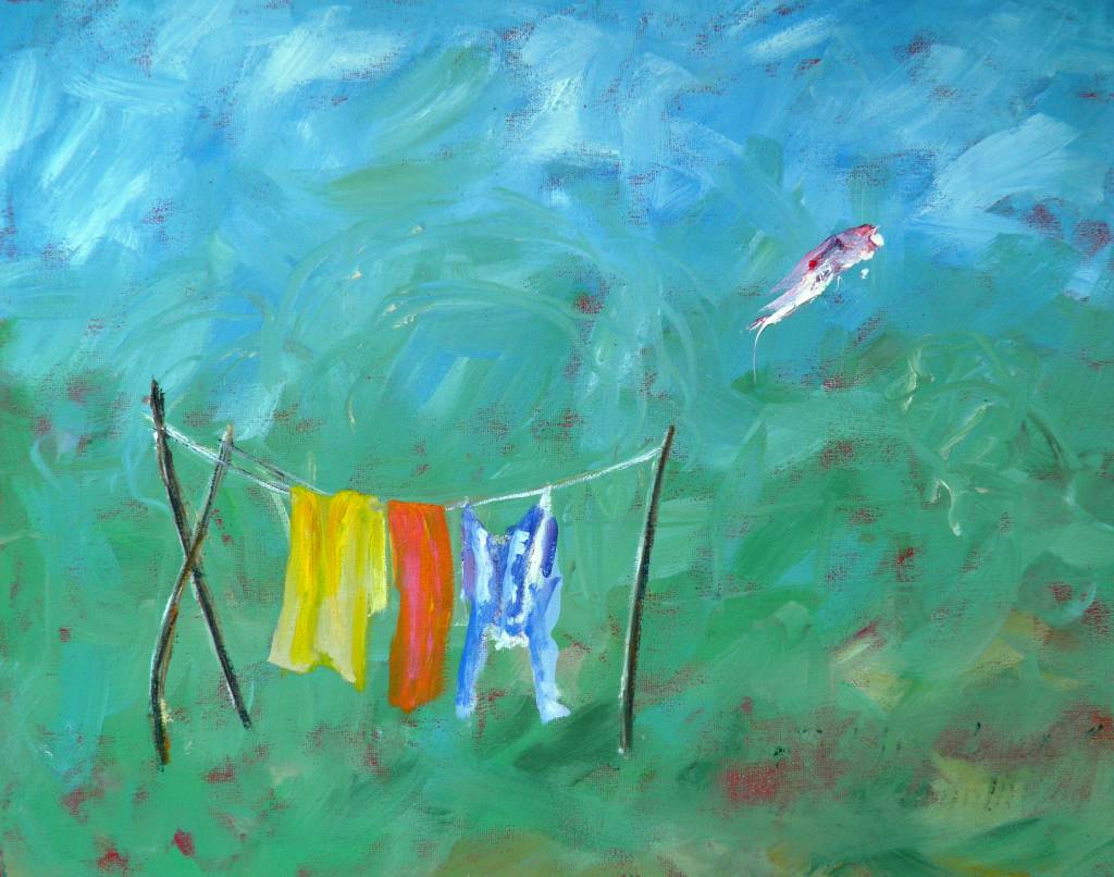 Pestele zburator. Tablou de Cristina Turlea