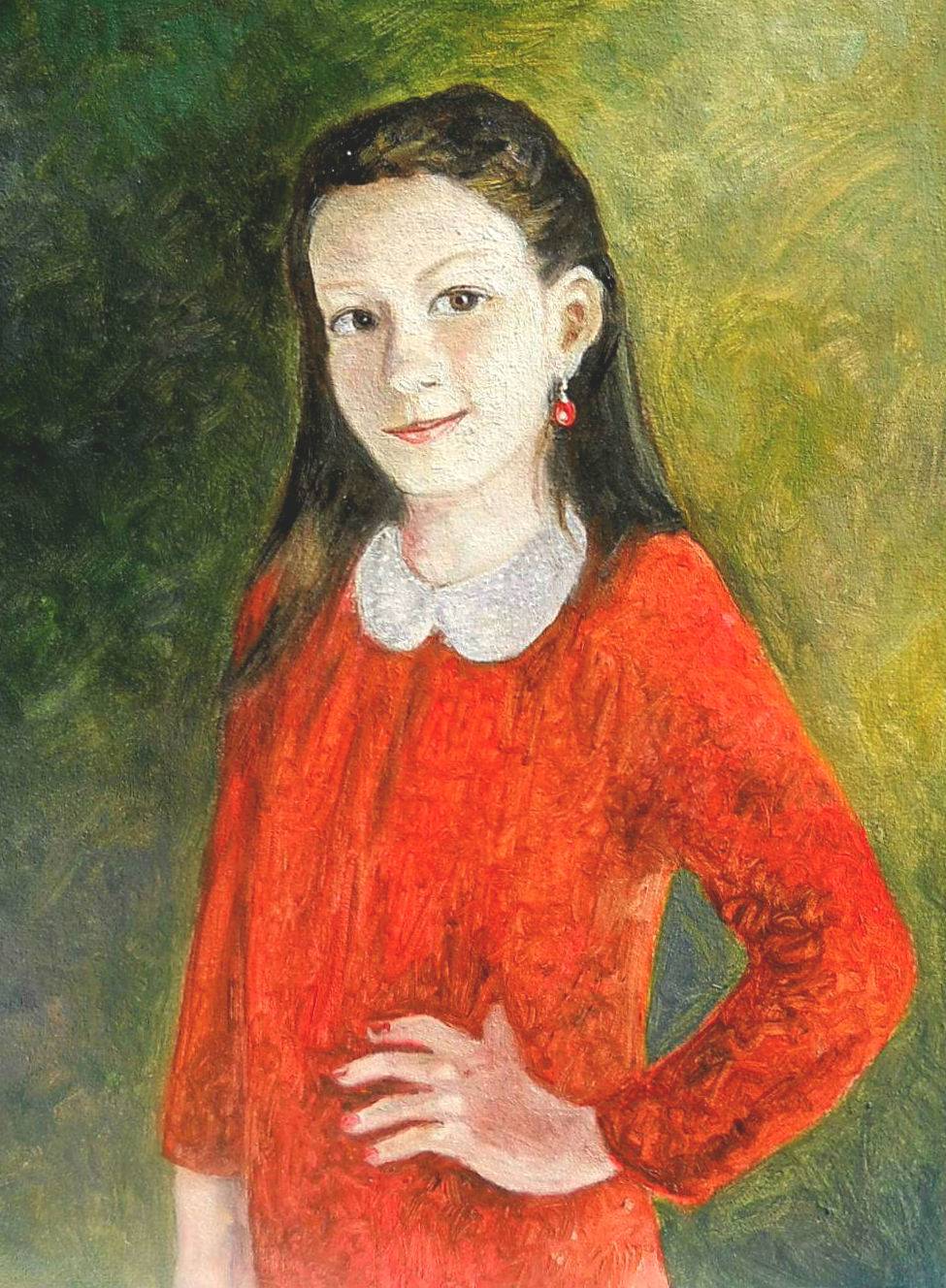 portret de domnisoara. Tablou de Emanuel Tancau