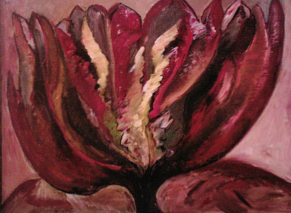 Floare de foc. Tablou de Steluta Dumitrescu Zelici