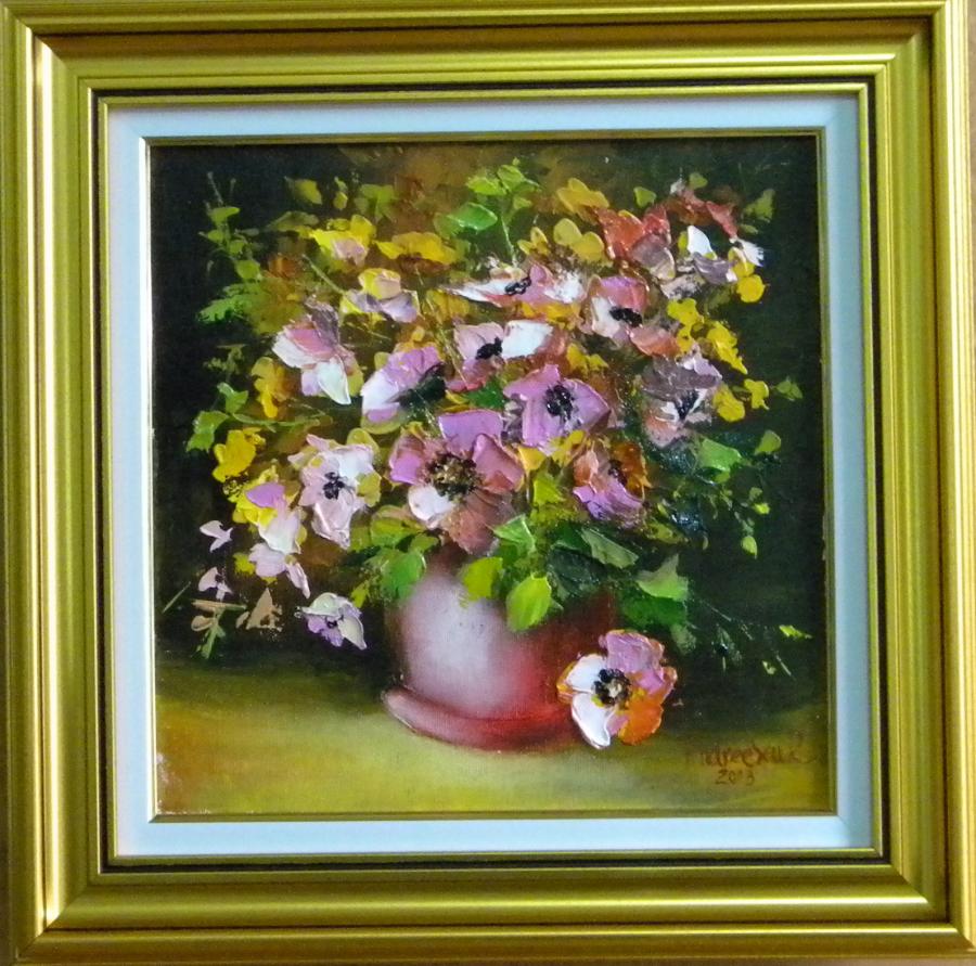 FLORI IN GHIVECI ROSU 2. Tablou de Andreescu Razvan