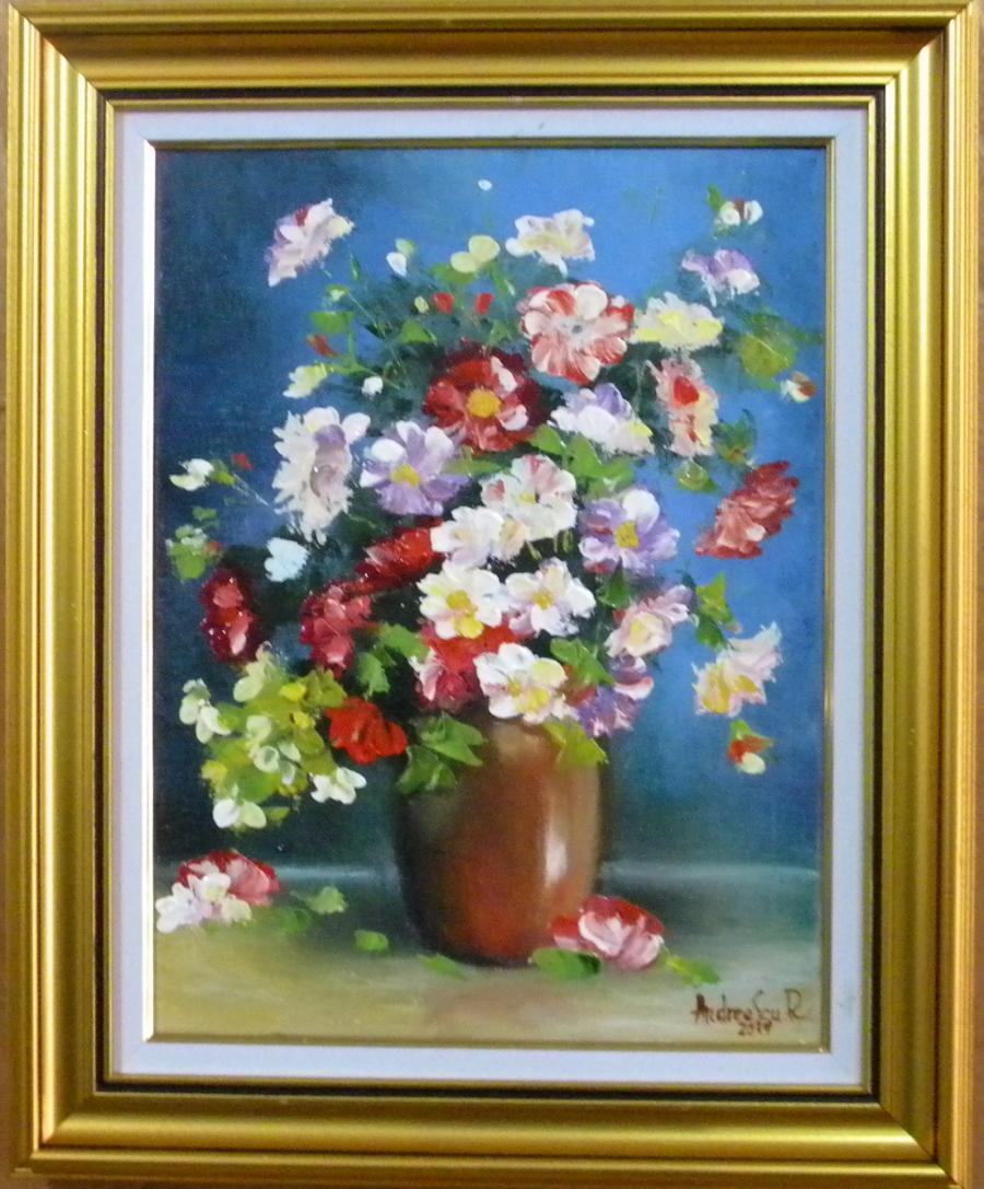 FLORI MULTICOLORE7. Tablou de Andreescu Razvan