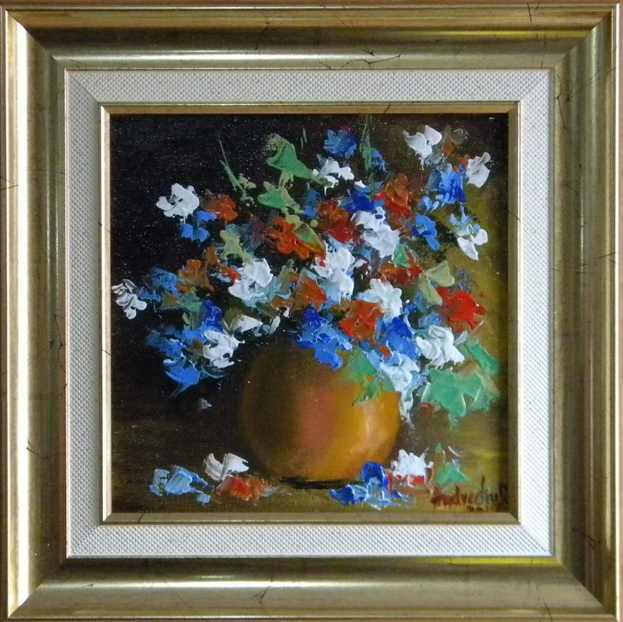 FLORI MULTICOLORE 6. Tablou de Andreescu Razvan