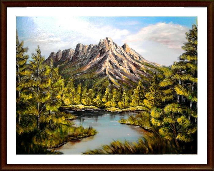 Peisaj munte. Tablou de Mocanu Mihaela