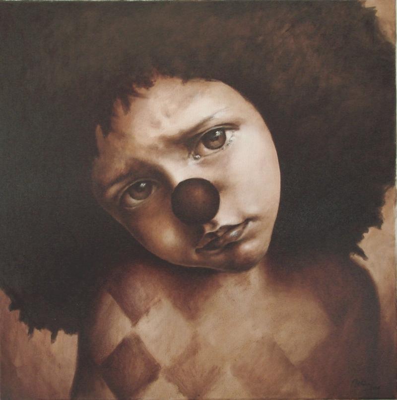 portret de clovn. Tablou de Doru Cristian Deliu