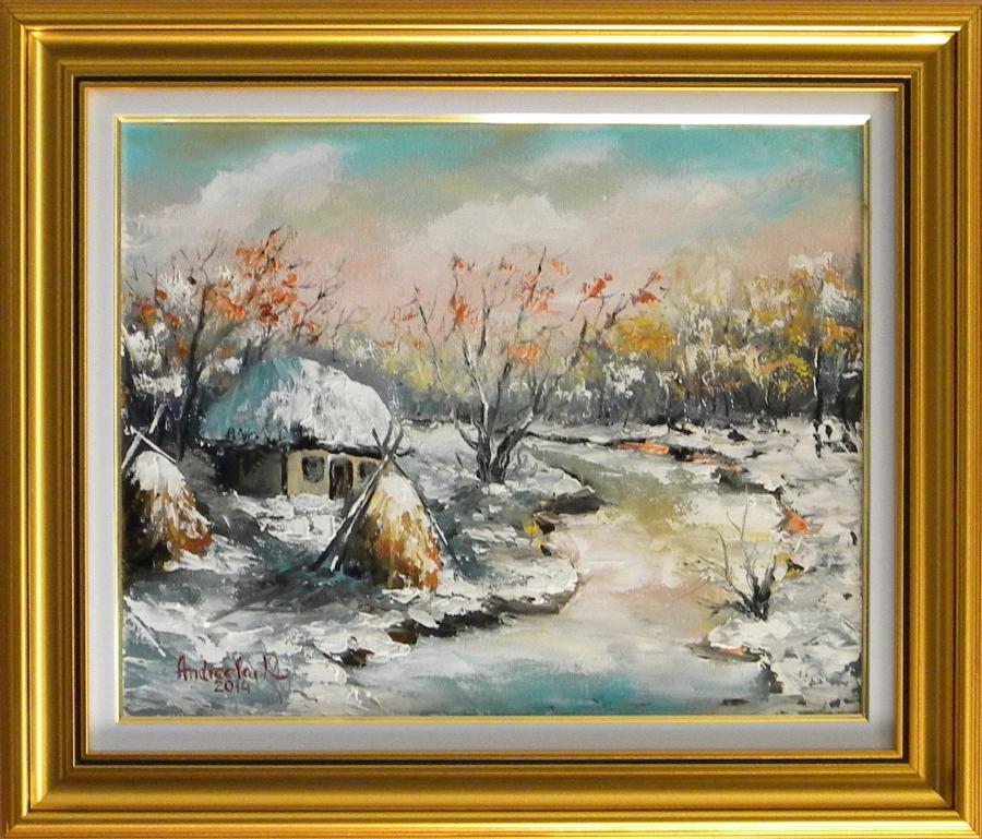 ZI DE IARNA SENINA. Tablou de Andreescu Razvan