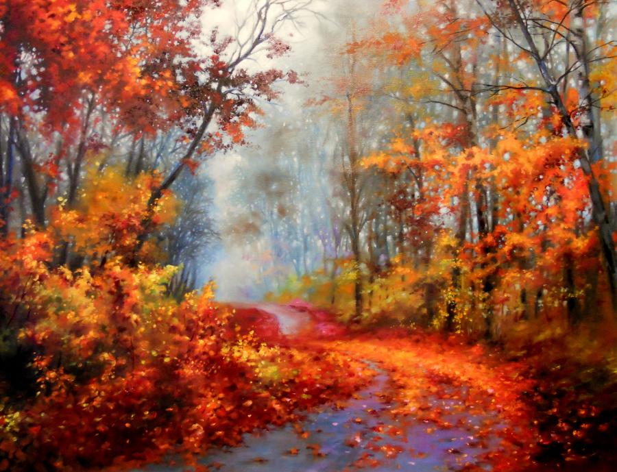 red road. Tablou de Parfene Gina