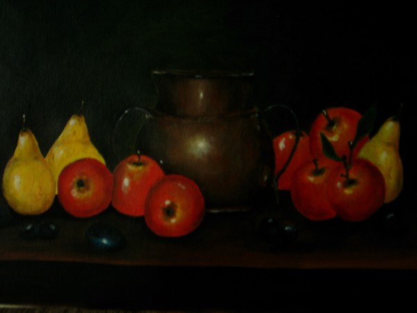 Pictura cu fructe. Tablou de Voica Radu