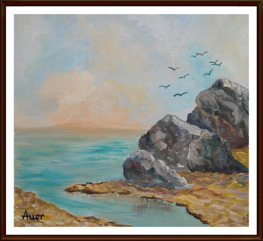 Stanci la mare -. Tablou de Auer Gabriela