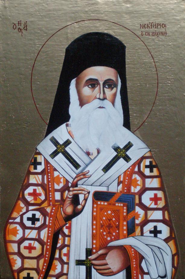 Sf. Nectarie. Tablou de Mihai Stefan