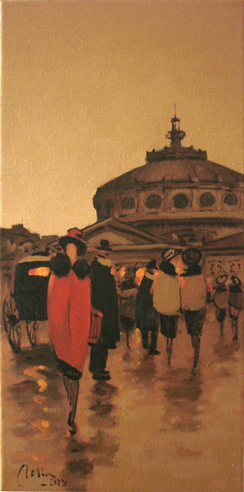 Bucuresti , la Ateneu. Tablou de doru cristian deliu